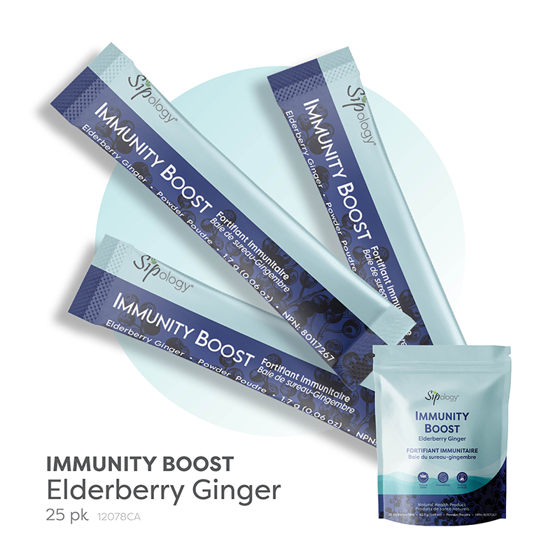 Elderberry Ginger Immunity Boost (25 pk) | Natural Health Product ...